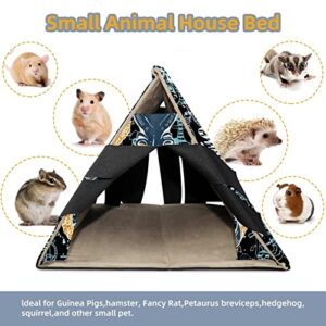 enheng Small Pet Hideout Octopus Anchors Painting Hamster House Guinea Pig Playhouse for Dwarf Rabbits Hedgehogs Chinchillas