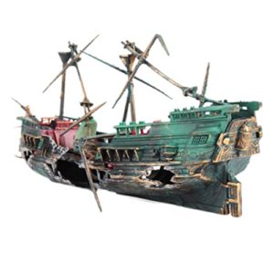 eioflia fish tank decorations aquarium ornaments fish tank accessories aquarium pirate ship shipwreck broken fish tank aquarium decoration fish tank accessories home landscaping(colored shipbuilder).