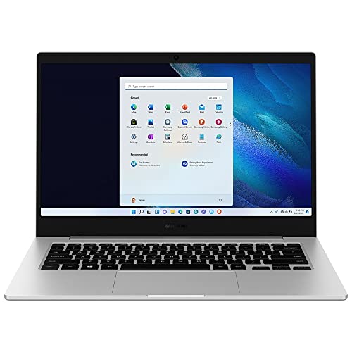 Samsung Galaxy Book Go 5G Laptop (256GB, 8GB RAM, Wi-Fi + 5G / 4G LTE) 14.0" Snapdragon 8cx Gen 2, GSM Unlocked Windows 11 Cellular Notebook w/ 180-Degree Hinge (Silver) (Renewed)