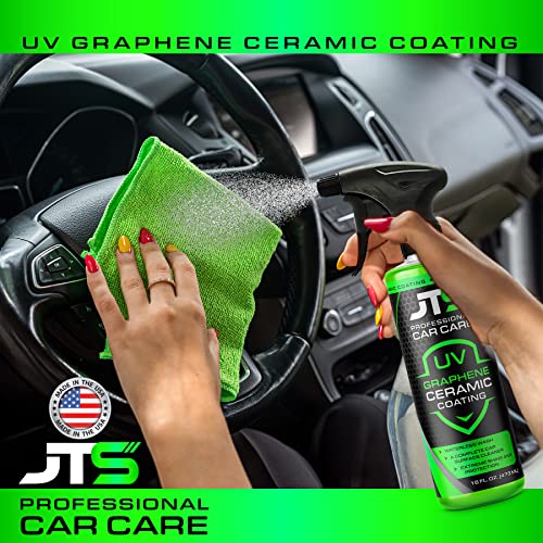 JT's Advanced UV True Graphene Ceramic Spray Coating, Extreme Shine & Stronger Than Car Wax Polish or Top Coat Polymer Paint Sealant for Car, Truck, RV, Boat (16 Fl. Oz.)