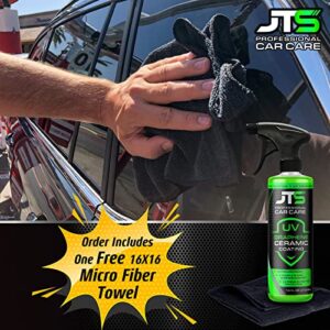 JT's Advanced UV True Graphene Ceramic Spray Coating, Extreme Shine & Stronger Than Car Wax Polish or Top Coat Polymer Paint Sealant for Car, Truck, RV, Boat (16 Fl. Oz.)