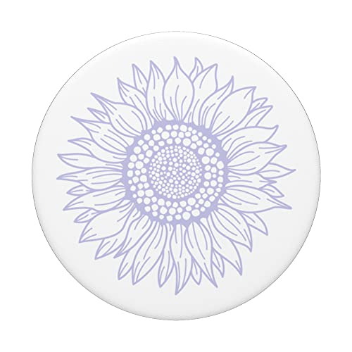 Sunflower Floral Flower - Purple-Lavender PopSockets Swappable PopGrip