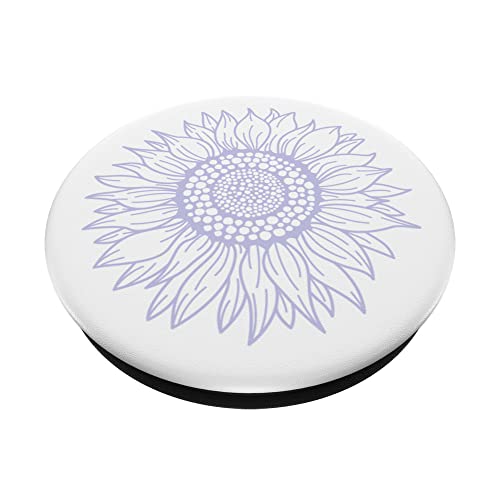 Sunflower Floral Flower - Purple-Lavender PopSockets Swappable PopGrip