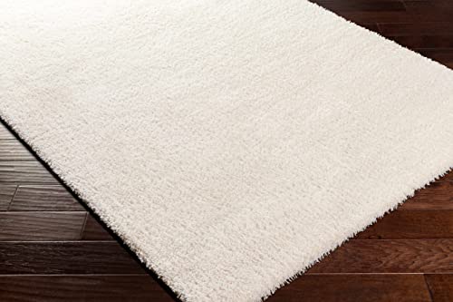 Hauteloom Heavenly Solid Shag Area Rug for Living Room Bedroom - High Pile Fluffy Carpet - Soft Shaggy Cozy Plush Rug - Cream, Off White, Ivory, Light Beige - 6'7" x 9'