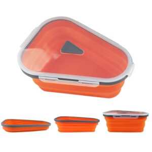 Ul Kausar Silicone Pizza Storage Container | Pizza Container Collapsible Box with 5 Serving Trays | Adjustable Pizza Slice Container