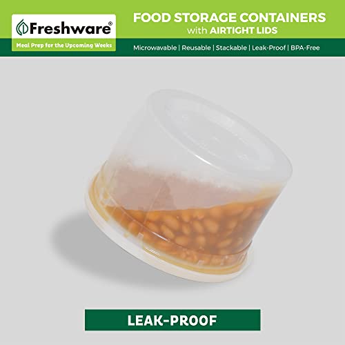 Freshware Plastic Deli Containers, 64 ounce, 64 oz, 12-Set