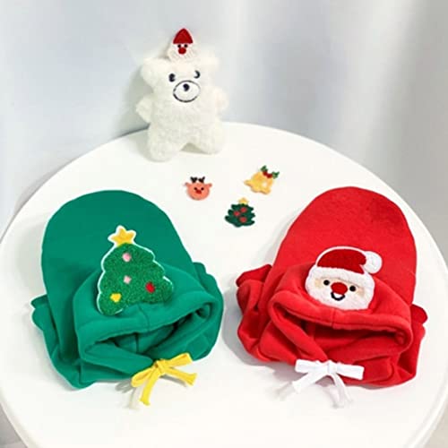 Christmas Dog Sweater - Cat Dog Costume Cat Pet Clothes Holiday Christmas Warm Pet Christmas Tree Hat Sweater Christmas Pet Dog Cat Hoodie Autumn And Winter Clothes Pet Clothes Rack Hanger (Green, XL)