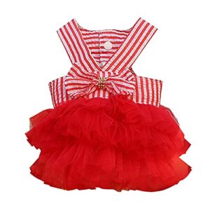 dog shirt hawaiian princess dress dress dresses dog for dog skirt cowboy bubble pet clothes small dog sweatshirt (red, xs)