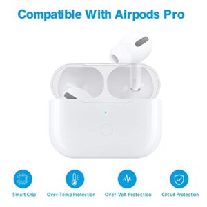 Murcycle Wireless Charging Case Replacement Compatible for AirPod Pro Charging Case, Only Air Pods Pro Charger Case with Pairing Sync Button, No Earbuds