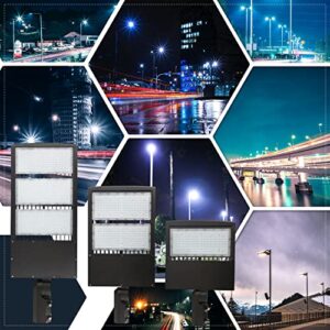 300W LED Parking Lot Light 42000LM Commercial Outdoor Light 4000K Dimmable LED Shoebox Area Light (1000W HID/HPS Equivalent), Direct Arm Mount IP65, 100-277V AC UL&DLC Listed