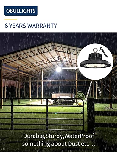 Super Bright UFO LED High Bay Light 100W 15000LM 5000K, LED UFO Light Fixture, 100-277V, UL US Plug 5' Cable, Alternative to 400W MH/HPS for Warehouse Shop Garage Barn Factory, IP65