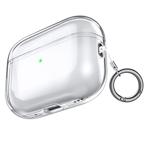 Case Compatible for Airpods Pro 2nd Generation, New Soft TPU Shell Cover Shock Resistant Rugged Shell Protective Case with Keychain Suitable for AirPods Pro 2 (Clear A)