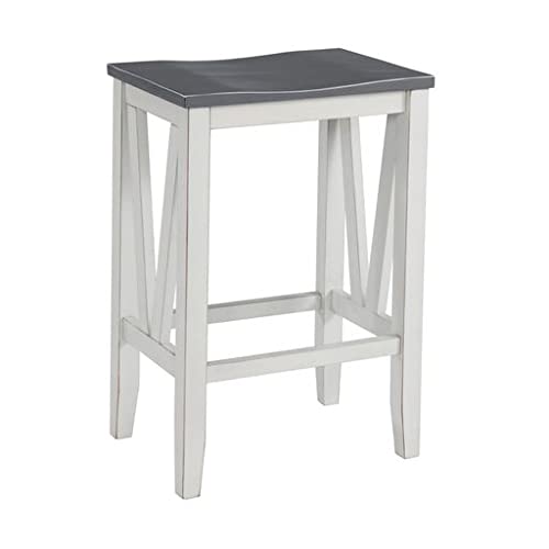 Martin Svensson Home Del Mar Console Bar Table and Stool Set, Antique White and Gray