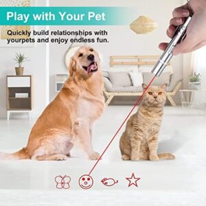 Cowjag Cat Toys, Laser Pointer with 7 Adjustable Patterns, USB Recharge Laser, Long Range and 3 Modes Training Chaser Interactive Toy, Dog Laser Pen Toy