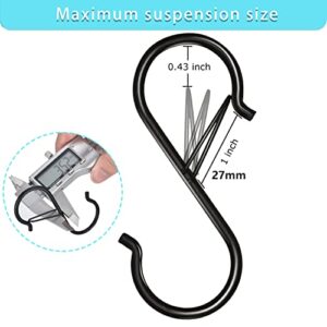 8 Pcs S Hooks with Safety Buckle Heavy Duty S Hooks for Hanging Outdoors 3.5 inch S Shaped Hooks Hanging Hooks for Kitchenware Clothes Plants