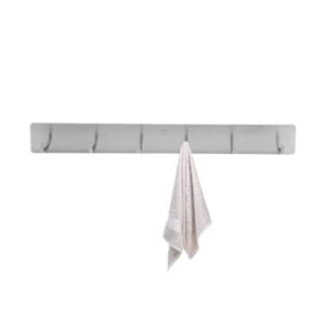 Vifemify Stainless Steel Towel Hook Six Hook Self-Adhesive Stainless Steel Hook Towel Rack Wall Hook Kitchen Bathroom Easy Installation