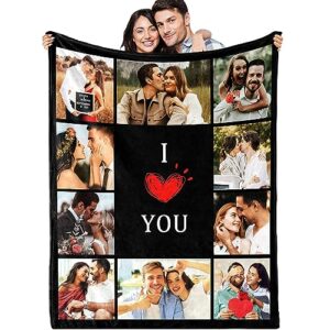 juantao i love you blanket gifts for couples custom blanket with photo picture personalized christmas birthday anniversary valentines day gifts for boyfriend girlfriend wife husband him her men women