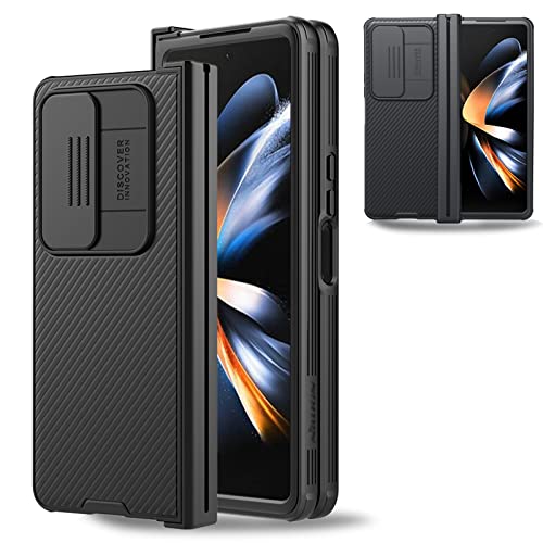 Miimall Compatible for Samsung Galaxy Z Fold 4 Case Hinge, [Slide Camera Cover][Creative Hinge Protection] Military Grade Protection Bumper Cases for Galaxy Z Fold 4 5G Case 2022