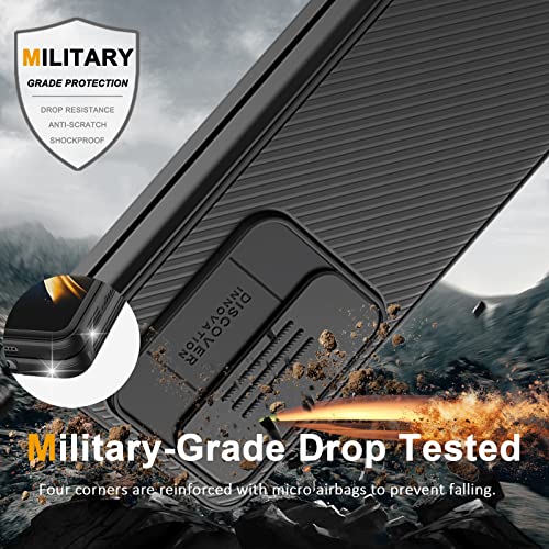 Miimall Compatible for Samsung Galaxy Z Fold 4 Case Hinge, [Slide Camera Cover][Creative Hinge Protection] Military Grade Protection Bumper Cases for Galaxy Z Fold 4 5G Case 2022