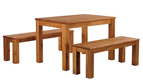 B.R.A.S.I.L.-Möbel TableChamp Bench Rio Solid Pine 70.9 Inch Honey Wood Oiled