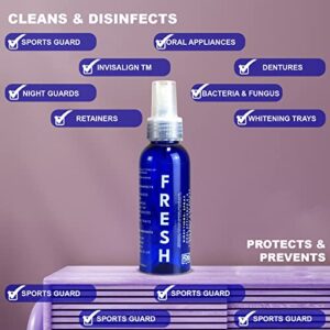 Rad Fresh Natural Retainer Cleaner Spray With Food Grade Hydrogen Peroxide – Dentist Designed Denture, Aligner, Night Guard, Sleep Appliance & Mouth Guard Cleaner – Made in the USA – 3.4 Ounces…