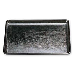 j-kitchens obon tray, heat resistant, keyaki, kaisei bon, black, shaku 5, made in japan