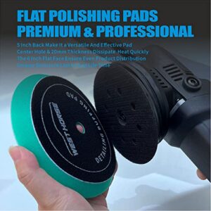 5 Inch Polishing & Buffing Pads 4Pcs, Foam and Wool Polishing Pad Kit for 5" /125mm Backing Plate, Orbital Foam Buffer Pads and Woolen Polihser Pad, for Car Compounding, Polishing and Waxing