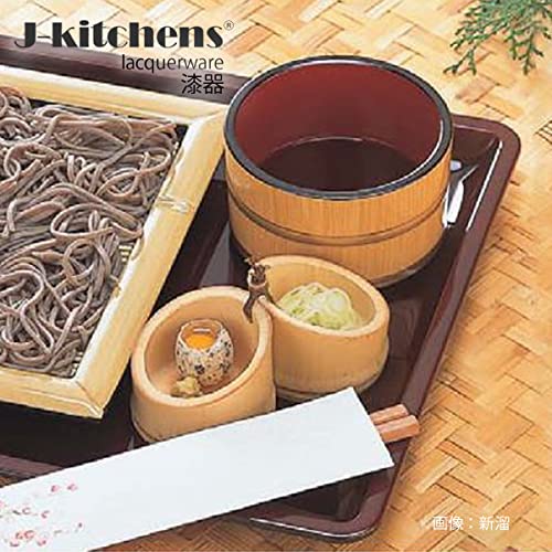 J-Kitchens Obon Tray, Echizen Bon, Persimmon Brush, Tenkuro, Weakly Non-Slip, Shaku 3, Made in Japan