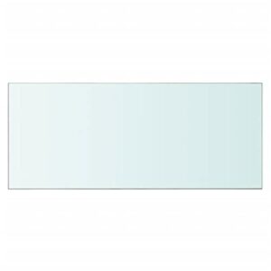 GOLINPEILO Tempered Glass Shelf Panel Glass Clear, Floating Glass Shelves, 0.3" Thick Wall Mount Glass Support Plate for Shower Bathroom Home Office Display 27.6" x 11.8"