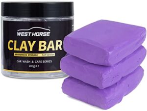 clay bar 3 pack 300g(3x100g) car detailing magic clay bars, auto clean wash bars, deeply cleanse the paint surface (medium)