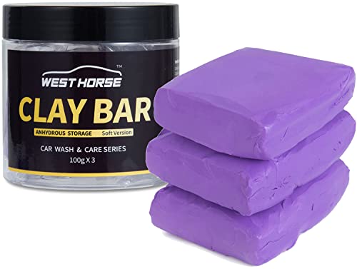 Clay Bar 3 Pack 300g(3x100g) Car Detailing Magic Clay Bars, Auto Clean Wash Bars, Deeply Cleanse The Paint Surface (Medium)