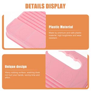 DOITOOL Baby Bathtub Washboard Washing Clothes Board Hand Wash Board Non-Slip Laundry Washboard Scrubbing Board Household for Students Clothes Clean Laundry Home Random Color