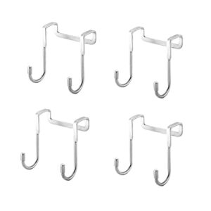 lnndong 4-piece cabinet drawer room door double hook 304 stainless steel multi-purpose narrow door hook, suitable for kitchen, bathroom, drawer, hanging bag, bedroom, office, shop, warehouse, etc.