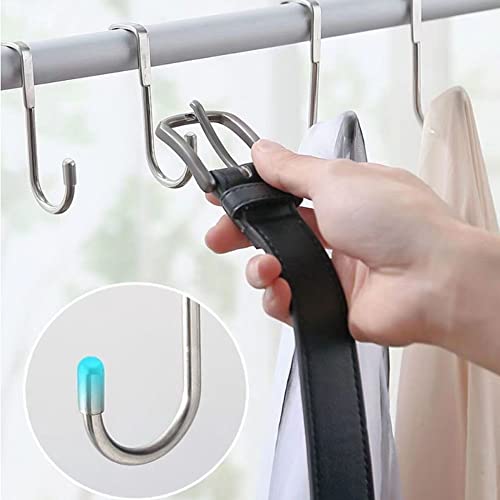 Lnndong 4-Piece Cabinet Drawer Room Door Double Hook 304 Stainless Steel Multi-Purpose Narrow Door Hook, Suitable for Kitchen, Bathroom, Drawer, Hanging Bag, Bedroom, Office, Shop, Warehouse, Etc.