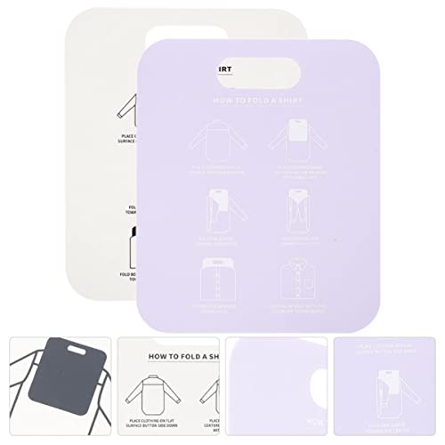 Alipis 2pcs Aid Household for Dress Ing Age Shirts Practical Stacking Retail Laundry or Sweaters Garment Clothes Pp Perfect Board Home Travel T-Shirt Folding Shirt Accessories Helper