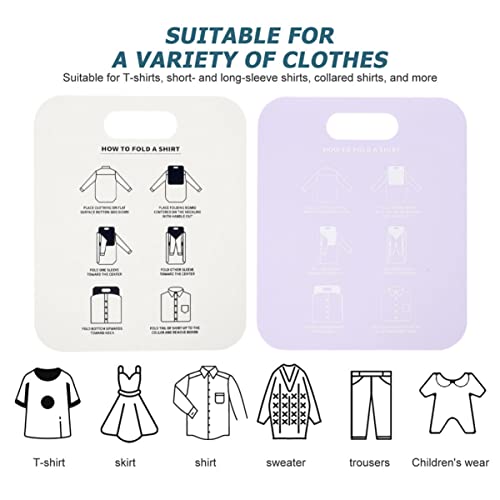 Alipis 2pcs Aid Household for Dress Ing Age Shirts Practical Stacking Retail Laundry or Sweaters Garment Clothes Pp Perfect Board Home Travel T-Shirt Folding Shirt Accessories Helper