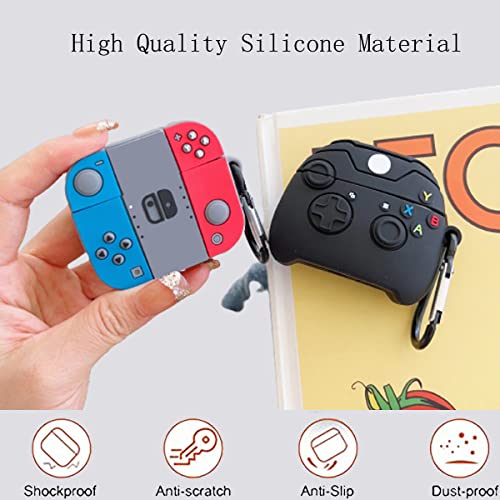 [2 Pcs] Wifantien 3D Cute Gamepad+Switch Case for AirPod 3rd Case,3D Cute Cartoon Women Girls Kids Kawaii Cool Game Gamepad Shape Keychain Case for Airpods 3rd Gen 2021 Case