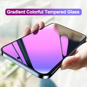 Heromiracle Compatible with iPhone 14 Pro Max Privacy Screen Protector Mirror Effect Anti-Spy anti Blue light eye protection 2 Pack Gradient Colorful espejo (Pink 6.7 inch)