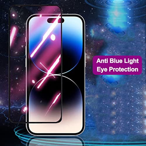 Heromiracle Compatible with iPhone 14 Pro Max Privacy Screen Protector Mirror Effect Anti-Spy anti Blue light eye protection 2 Pack Gradient Colorful espejo (Pink 6.7 inch)