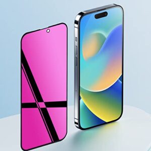 Heromiracle Compatible with iPhone 14 Pro Max Privacy Screen Protector Mirror Effect Anti-Spy anti Blue light eye protection 2 Pack Gradient Colorful espejo (Pink 6.7 inch)