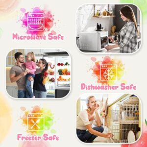 100 Sets Plastic Food Containers with Lids 16 oz Deli Storage Containers Disposable Soup Containers with Airtight Lids Leakproof Round Clear Takeout Container, Microwave Dishwasher Freezer Safe