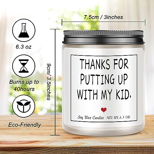 Teacher Gifts,Teacher Appreciation Gifts Thank You Teacher Gifts Appreciation Gifts for Daycare Teacher, Women, Men, Nanny Candles Present for Retired Teachers Graduation