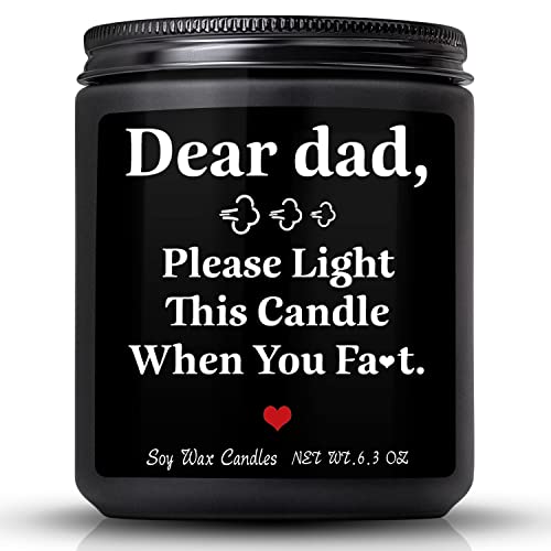 Dad Gifts from Daughter Son, Funny Gifts for Dad, Fathers Day Birthday Gifts for Dad Step Dad Father in Law Him Bonus Dad Daddy,Smoke & Vanilla Scented Candle Gifts for Men