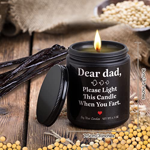 Dad Gifts from Daughter Son, Funny Gifts for Dad, Fathers Day Birthday Gifts for Dad Step Dad Father in Law Him Bonus Dad Daddy,Smoke & Vanilla Scented Candle Gifts for Men