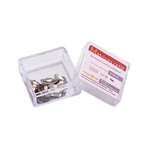 50pcs dental metal matrices sectional contoured matrix refill soft band s/m/l 50μm (medium)