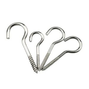 HEHENORL 150pcs 7 Sizes Cup Hooks Nickel Ceiling Hooks Set Screw-in Hooks Cup Hooks Bar Kichen Hardware Hook Bathroom Office and Home Screw Hanger