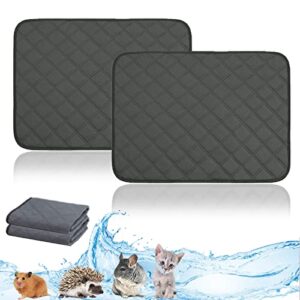 hercocci guinea pig fleece cage liners, super absorbent – reusable & washable guinea pig pee pads bedding for rabbit chinchilla hedgehog gerbil hamster (2 pack - 23.6’’ x 17.7’’)