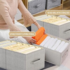 Homzing Large Drawer Organizers for Clothing Wardrobe Clothes Organizer Clothing Organizer with Handle Foldable Use to Thin Jeans Pants T-shirts Leggings Built-in PP Board-2pcs