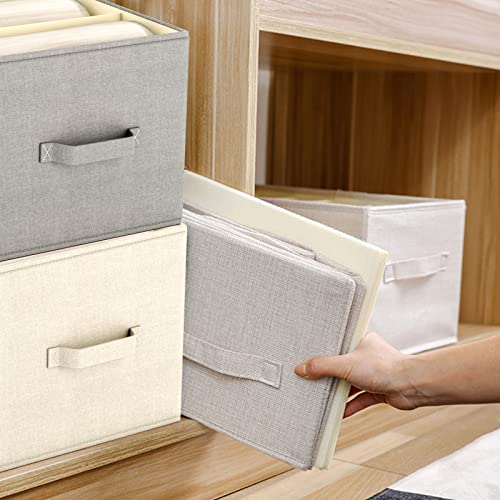 Homzing Large Drawer Organizers for Clothing Wardrobe Clothes Organizer Clothing Organizer with Handle Foldable Use to Thin Jeans Pants T-shirts Leggings Built-in PP Board-2pcs