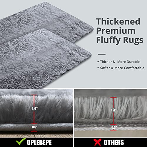 OPLEBEPE Ultra Soft Fluffy Rug for Bedroom, 8x10 Area Rugs for Living Room